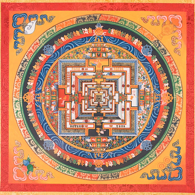 Gandhanra Hand Painted Navagraha Mandala Thankgatibetan - Etsy UK