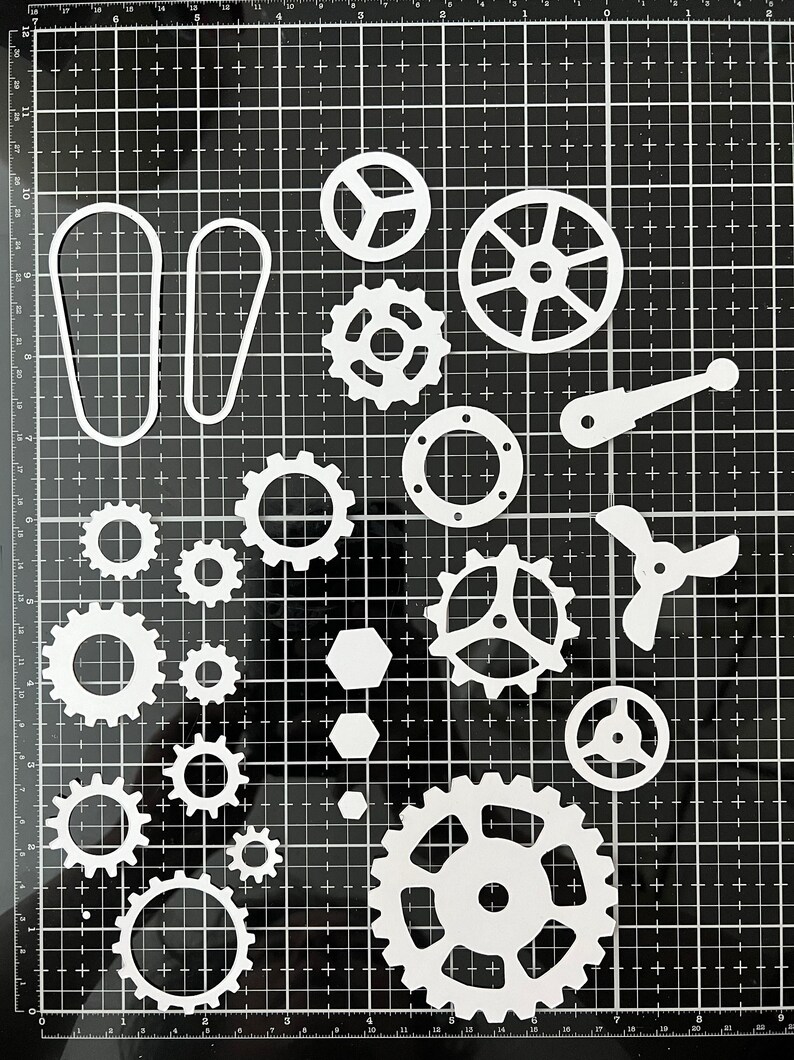 Cogs Die Cut Outs , Cardstock - Etsy