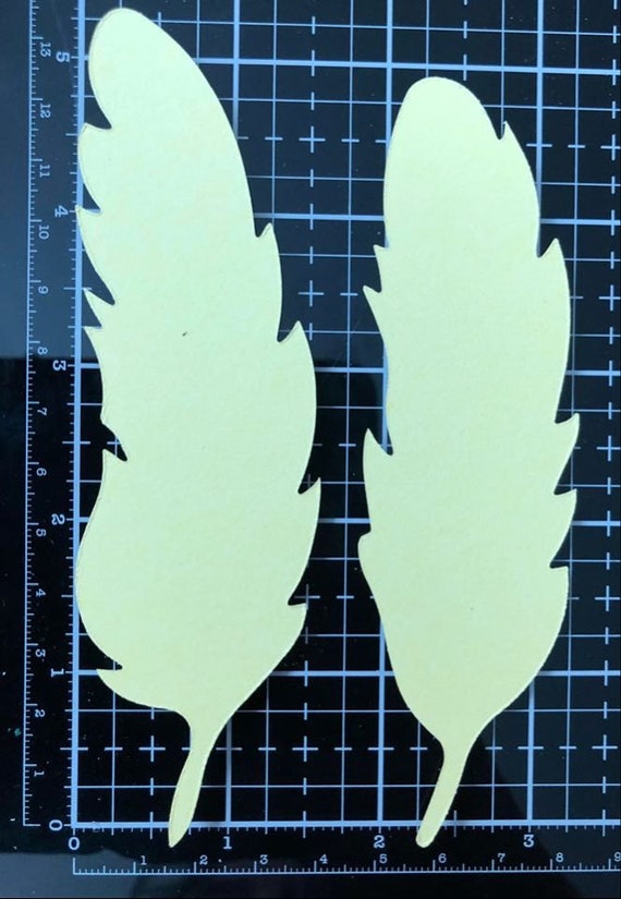 Feathers Die Cut Outs Card-stock Paper | Etsy