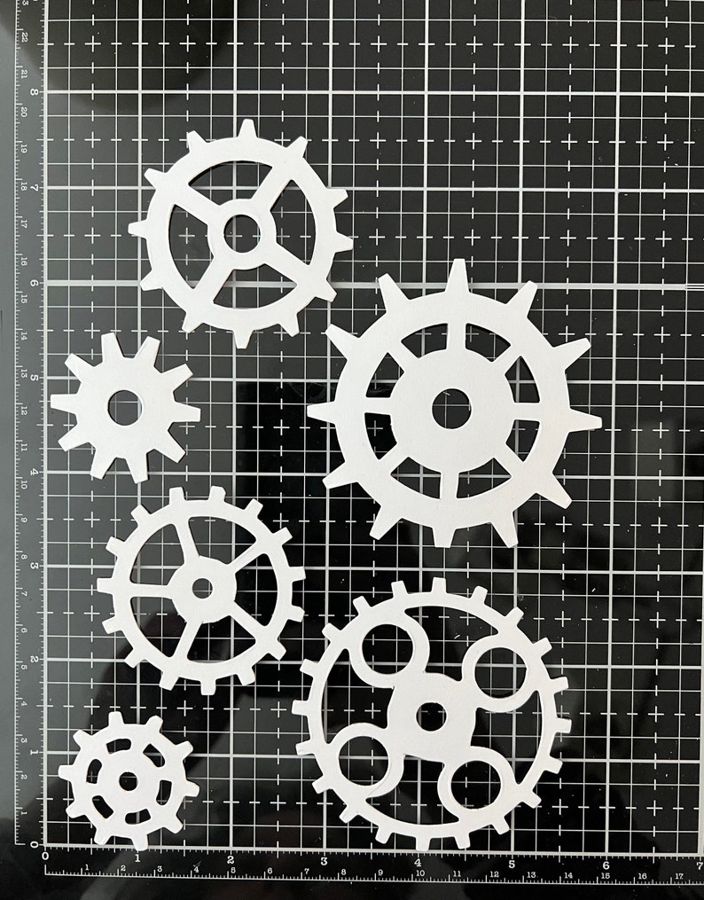 Cogs Die Cut Outs , Cardstock - Etsy