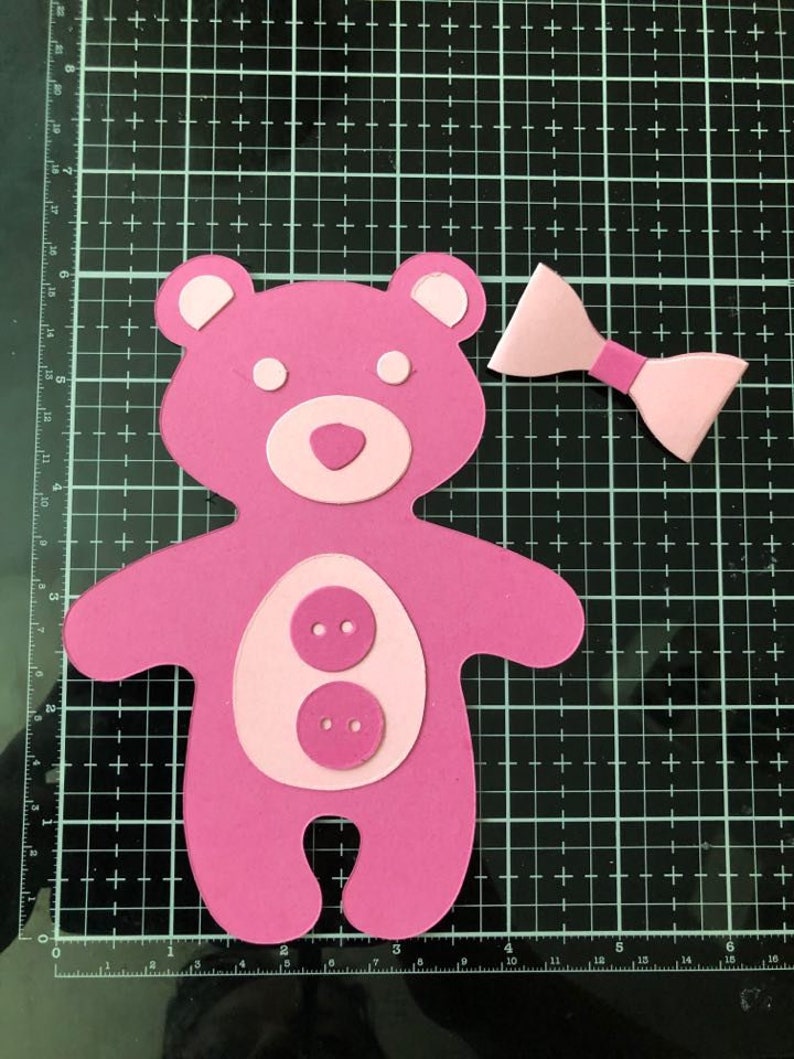 Teddy Bear Die Cut Out, Cardstock - Etsy