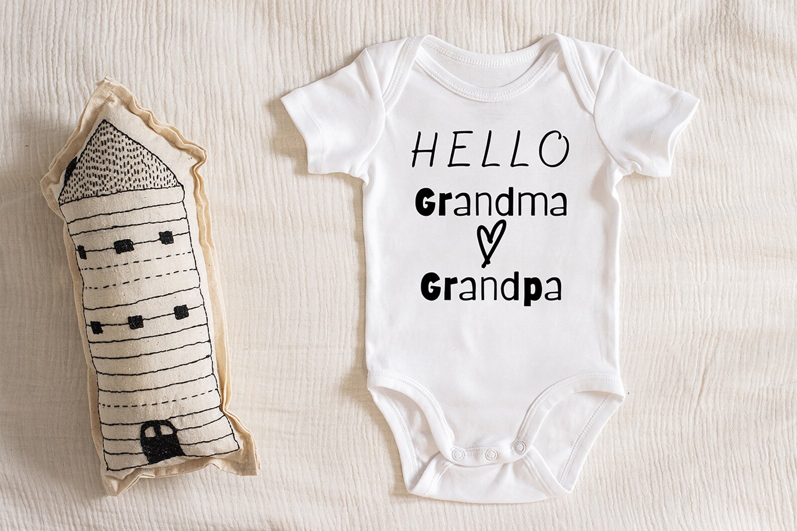Hello Grandma and Grandpa Onesie, Grandparents Onesie, Newborn Onesie ...