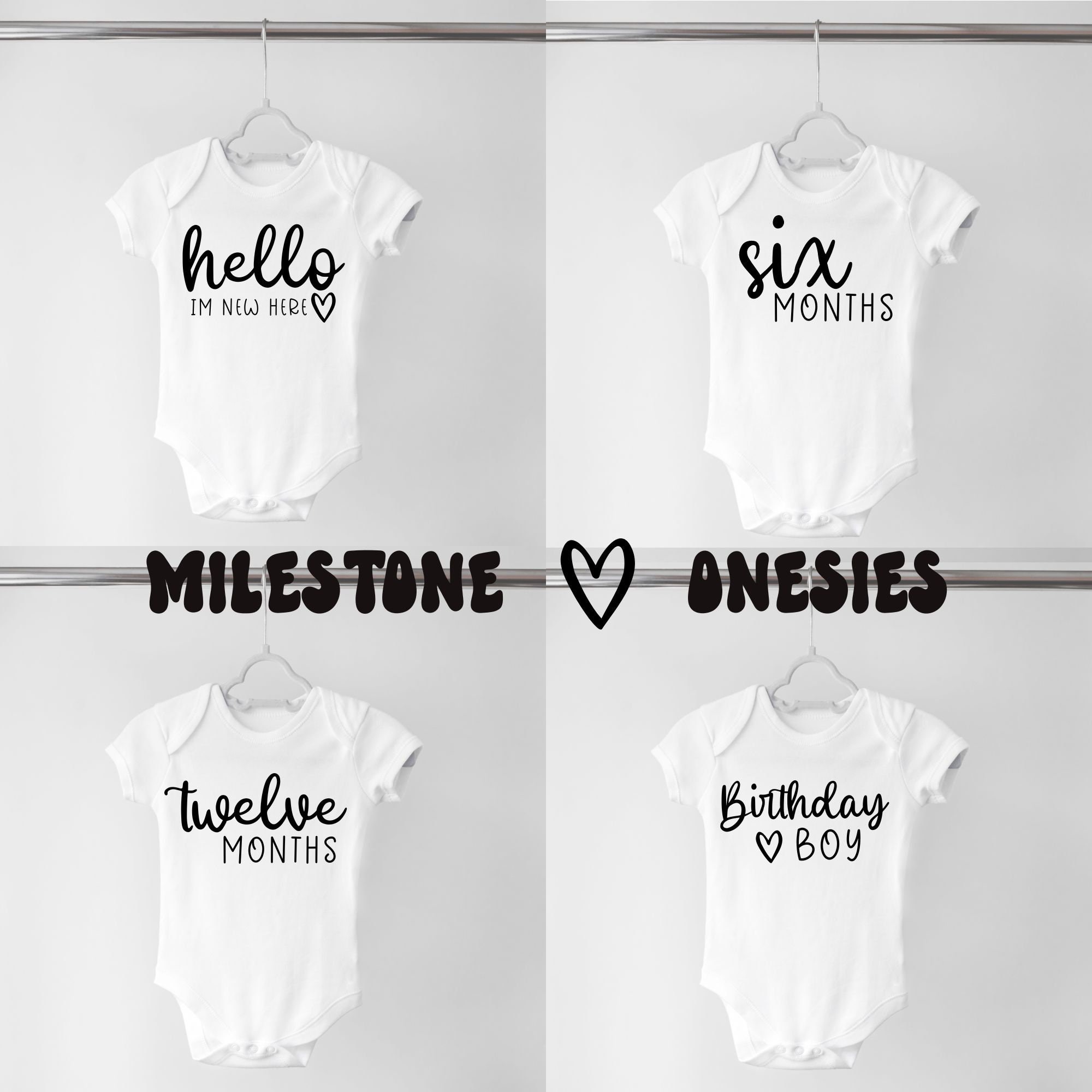 Baby Milestone Onesie, One Month Bodysuit, First Birthday, Baby Onesie ...