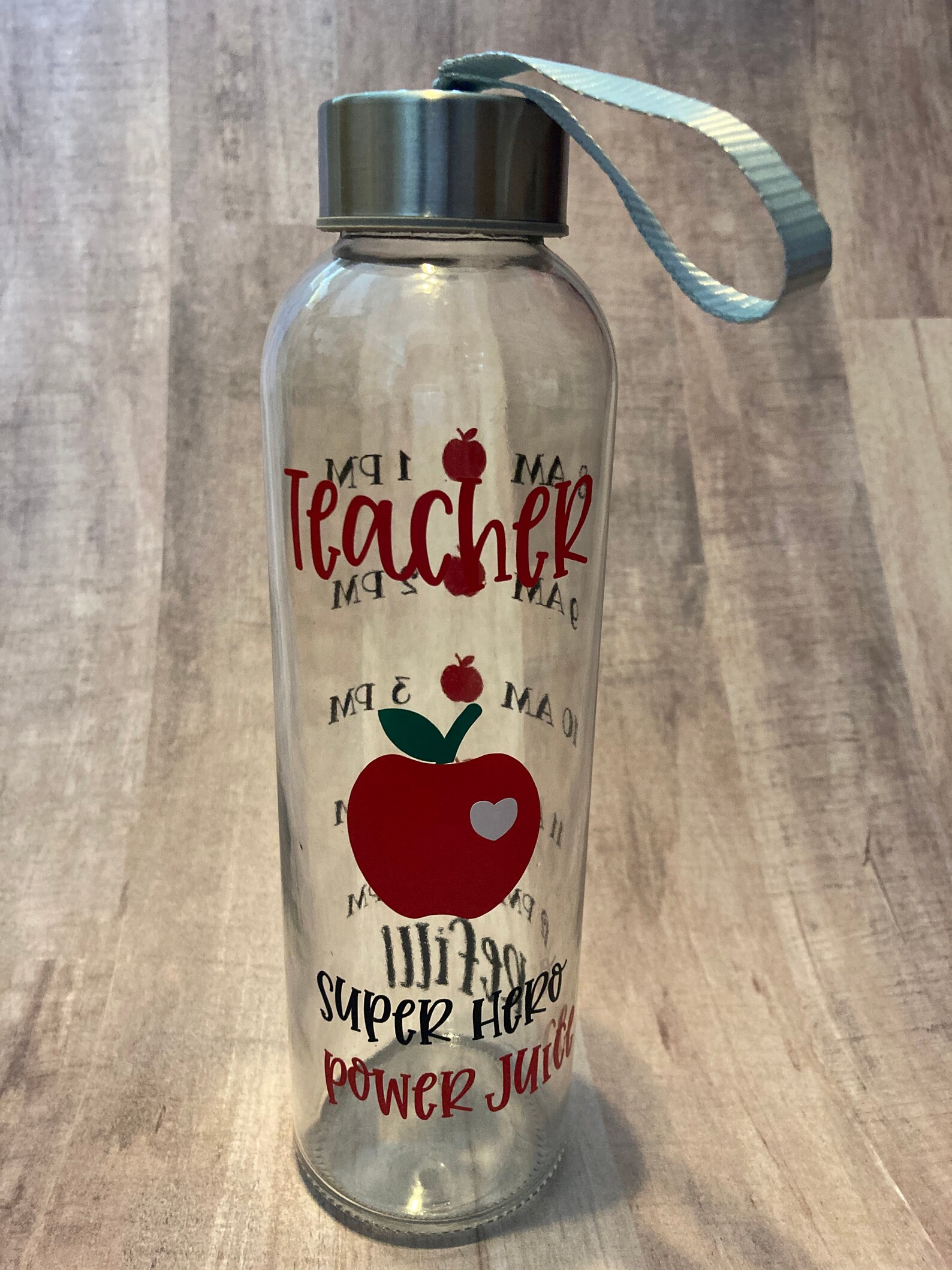 Teacher Water Bottle/ Teacher Super Hero Power Juice/ Gift for Teachers ...