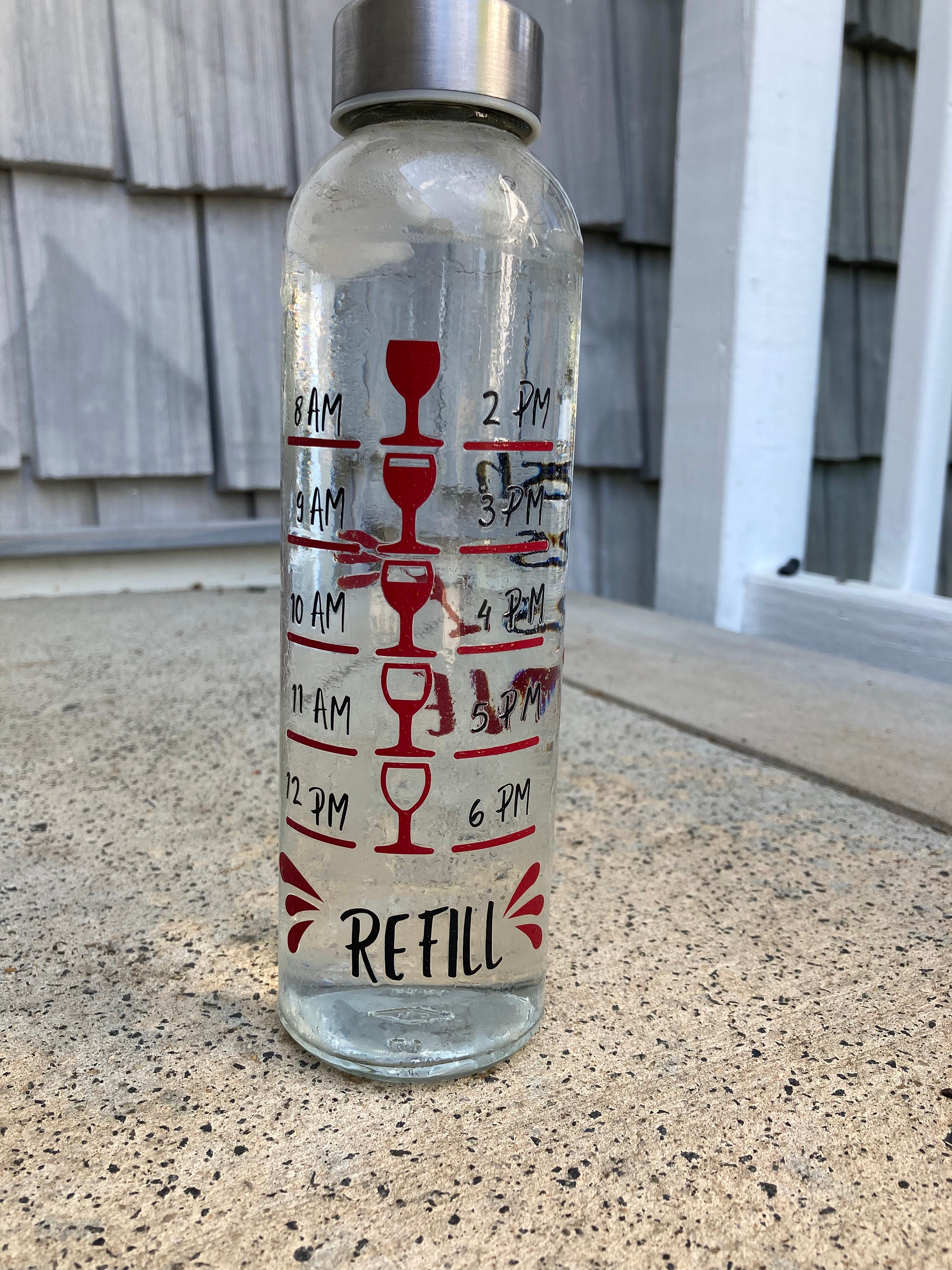 I Wish It Was Wine/ Motivational Water Bottle/ Water Bottle Tracker ...