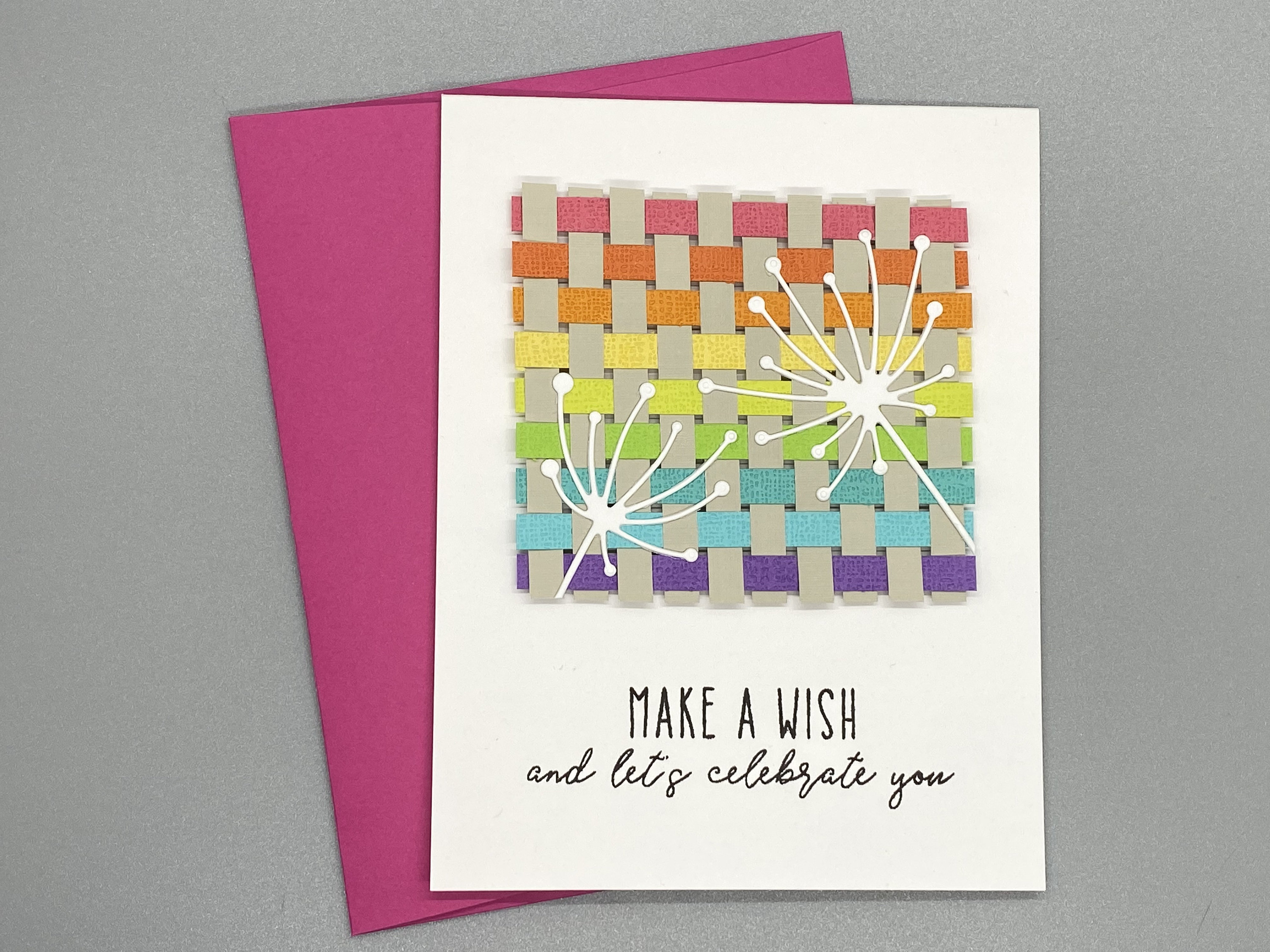 Paper Weave Celebration Card Handmade Birthday Card - Etsy