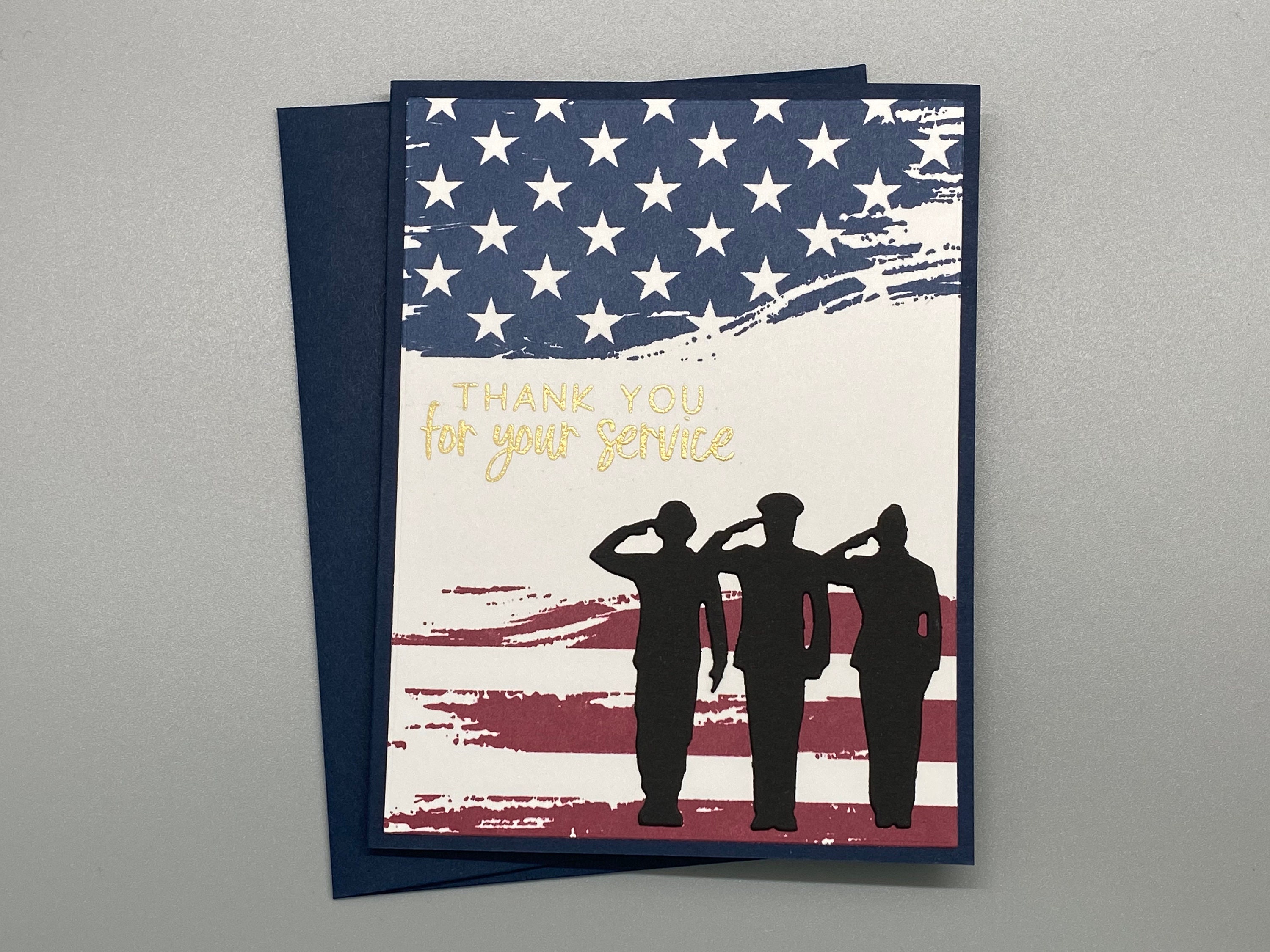 Military Appreciation, Thank You for Your Service Card, Patriotic ...