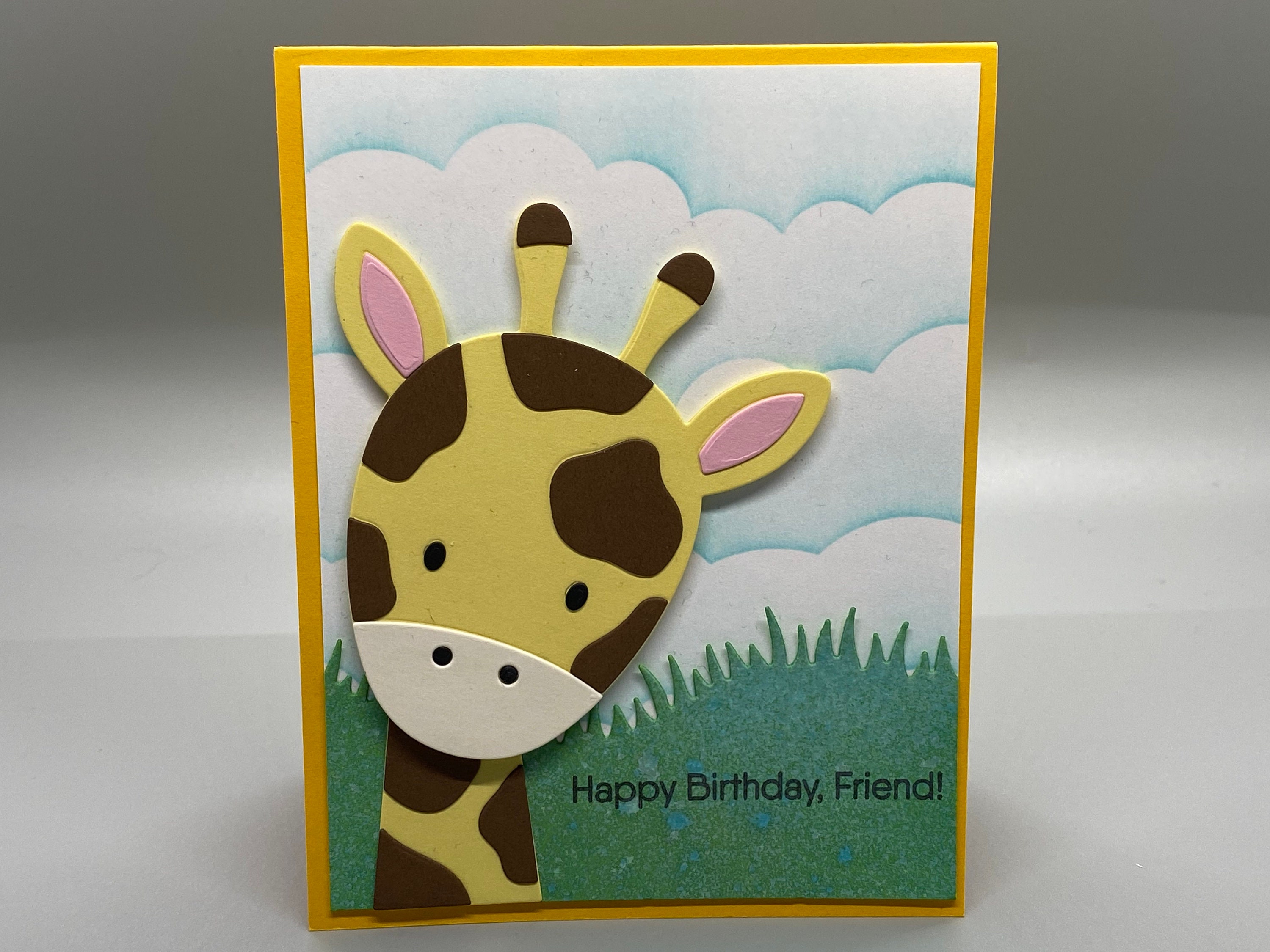 Giraffe Birthday Card, Greeting Card for Children - Etsy