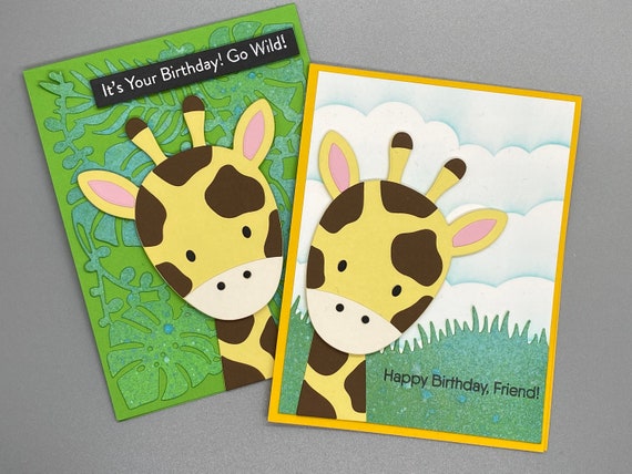 Giraffe Birthday Card Greeting Card for Children - Etsy