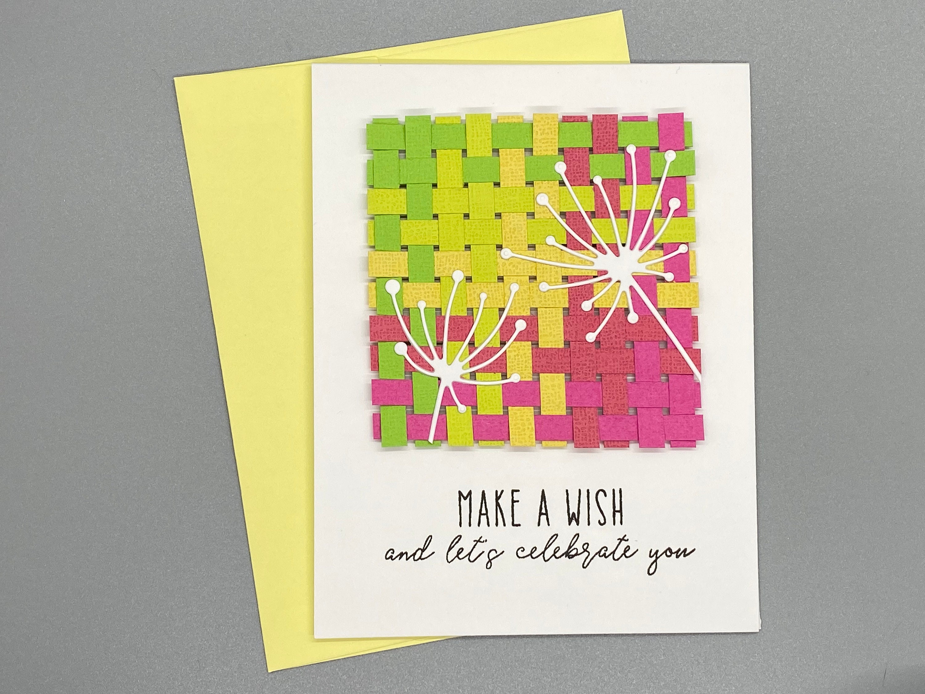 Paper Weave Celebration Card Handmade Birthday Card - Etsy