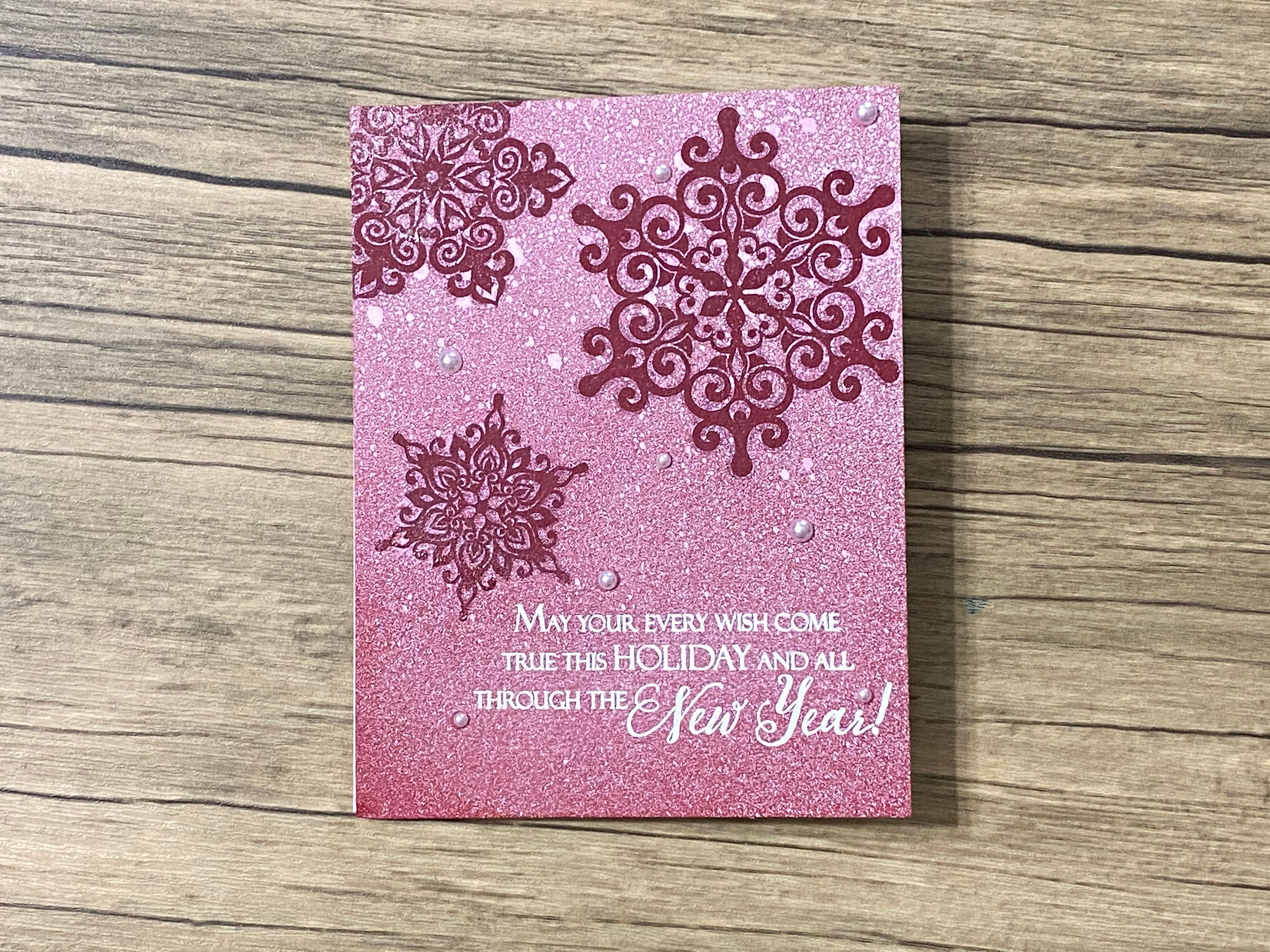 Set of 5 Snowflake Christmas Card | Etsy