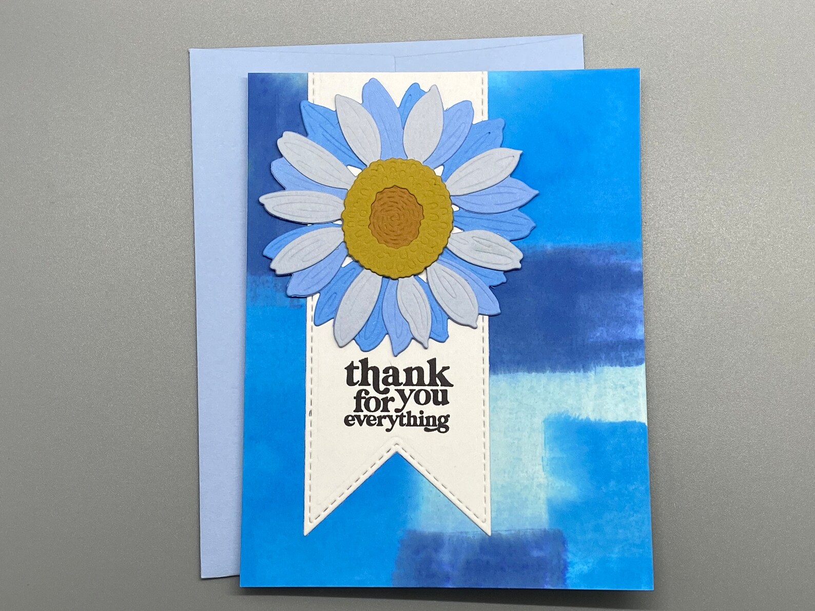 Rainbow Sunflower Thank You Card Set, Handmade Thanks for Everything ...