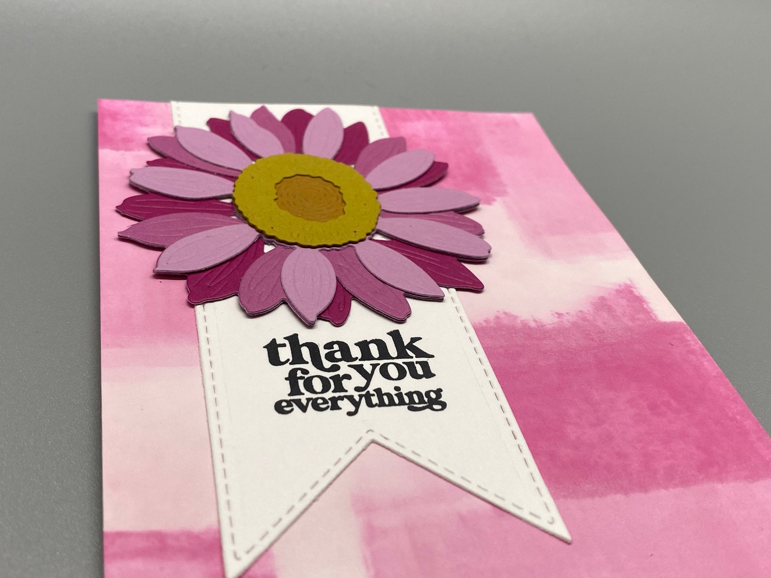 Rainbow Sunflower Thank You Card Set, Handmade Thanks for Everything ...
