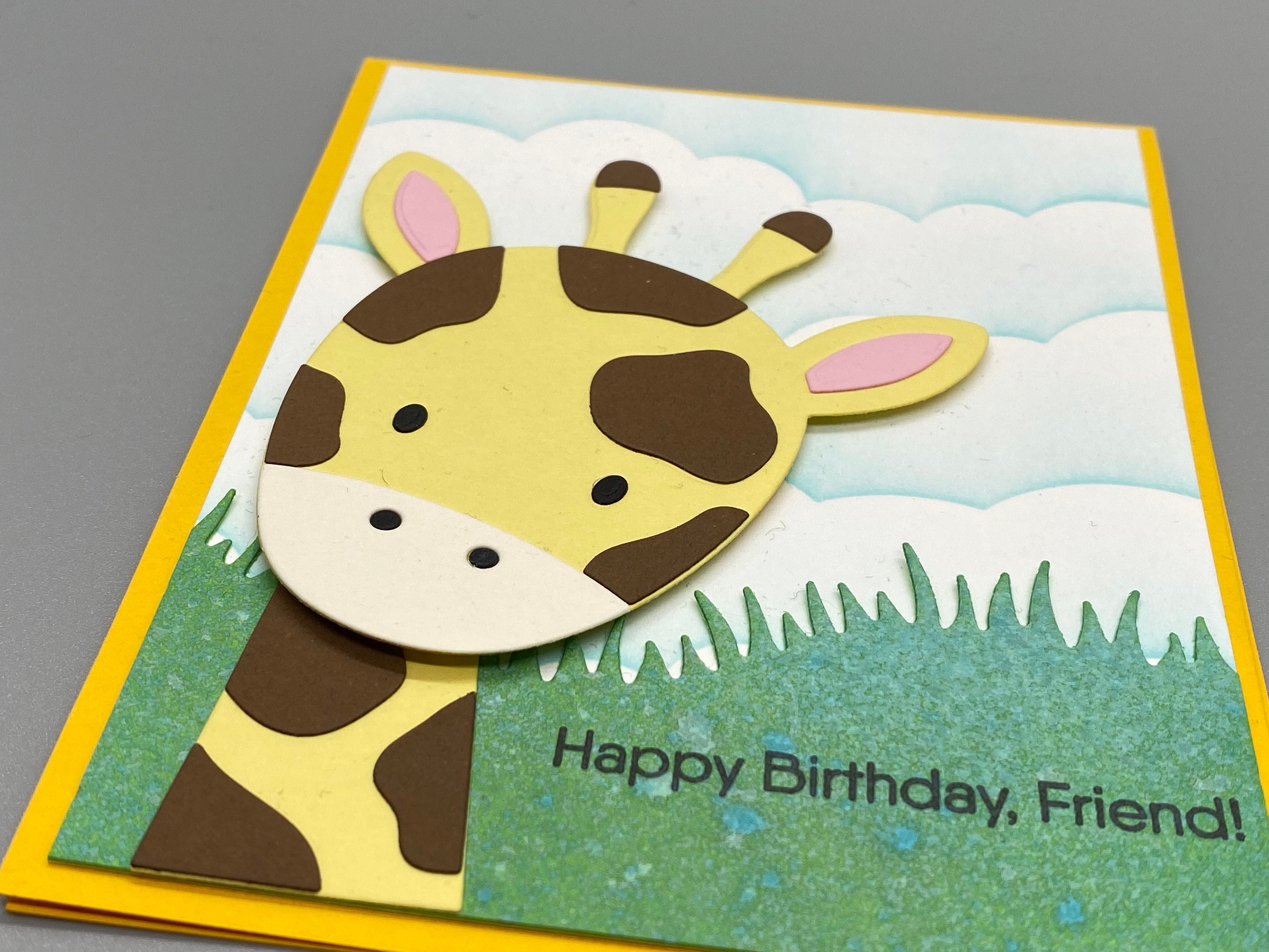 Giraffe Birthday Card, Greeting Card for Children - Etsy