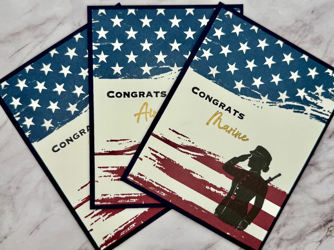 Handmade Congratulations Service Member Card, Female Veteran - Etsy