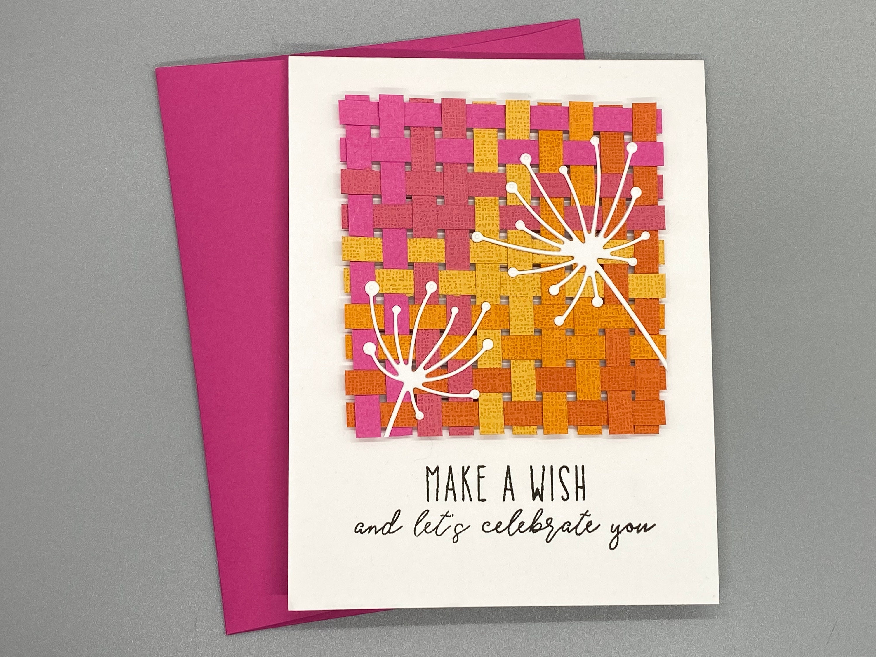 Paper Weave Celebration Card Handmade Birthday Card - Etsy