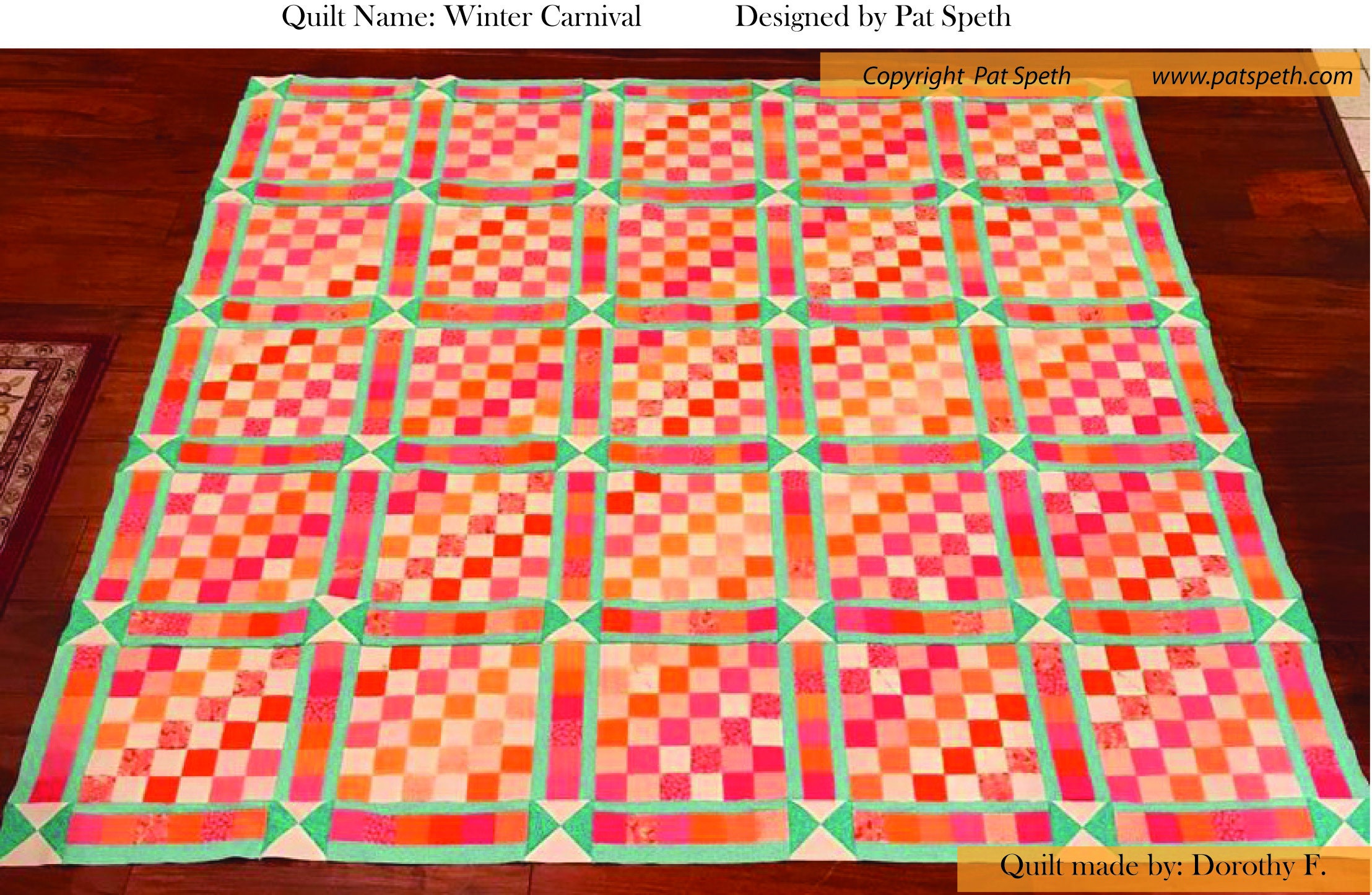 Winter Carnival Quilt Pattern in 6 Sizes PDF Download Nickel Quilt by ...