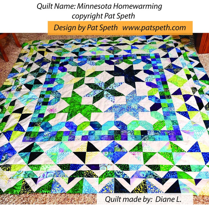 Minnesota Homewarming Quilt Pattern PDF Download Nickel Quilt by Pat ...