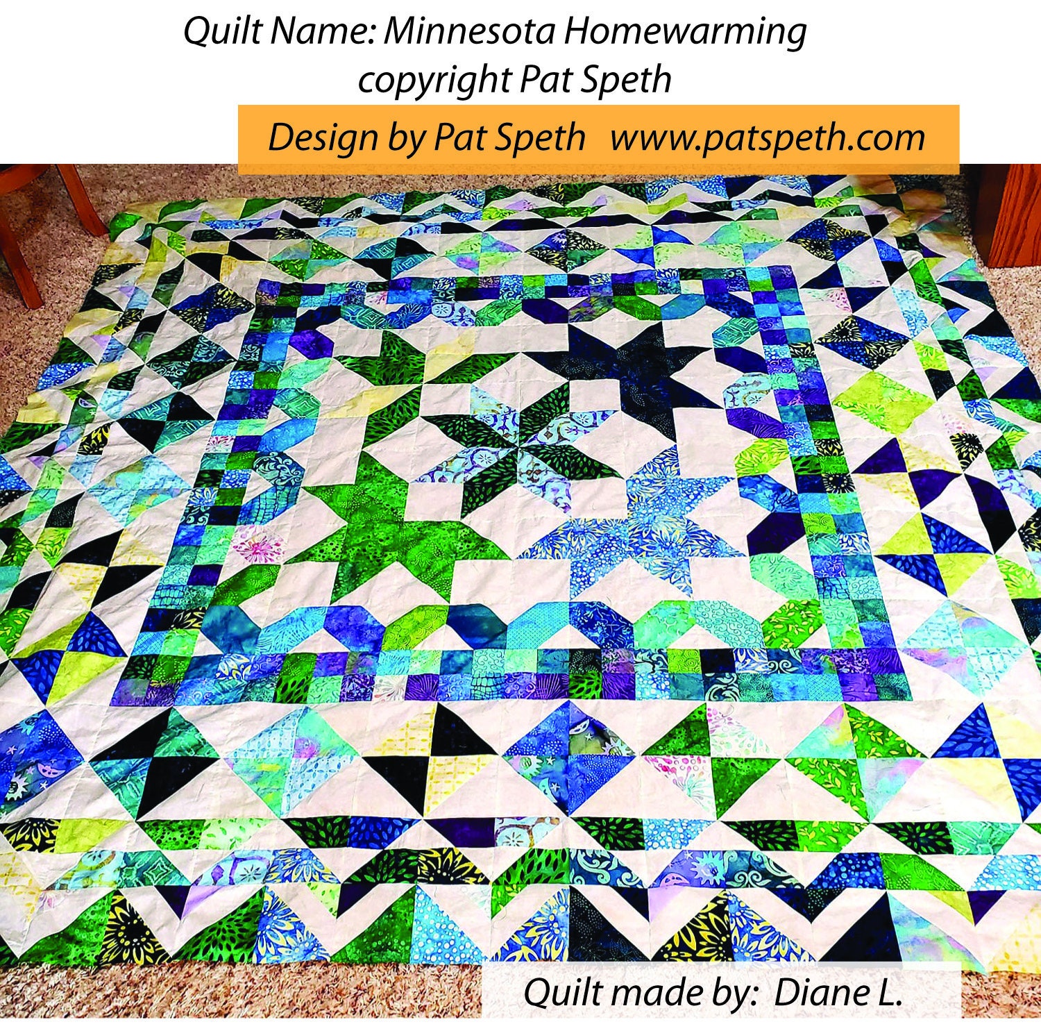 Minnesota Homewarming Quilt Pattern PDF Download Nickel Quilt by Pat ...