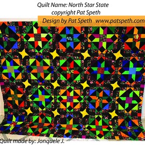 North Star State Quilt Pattern PDF Download Nickel Quilt by Pat Speth ...