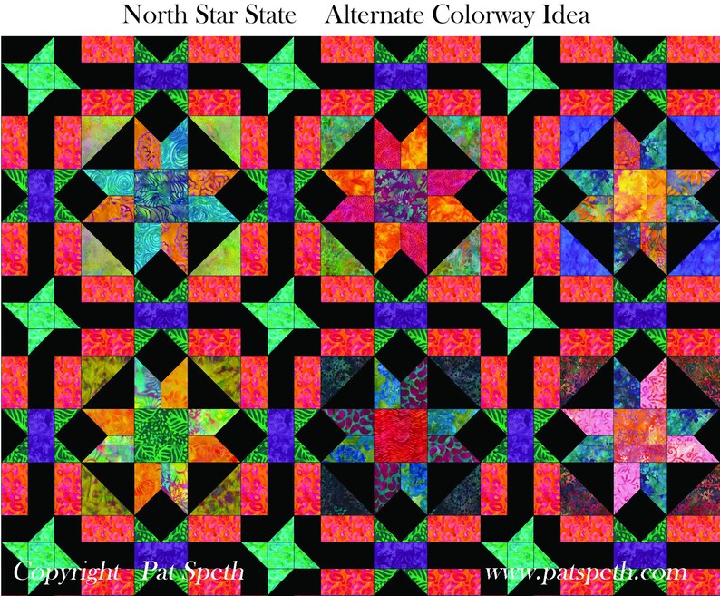 North Star State Quilt Pattern PDF Download Nickel Quilt by Pat Speth ...