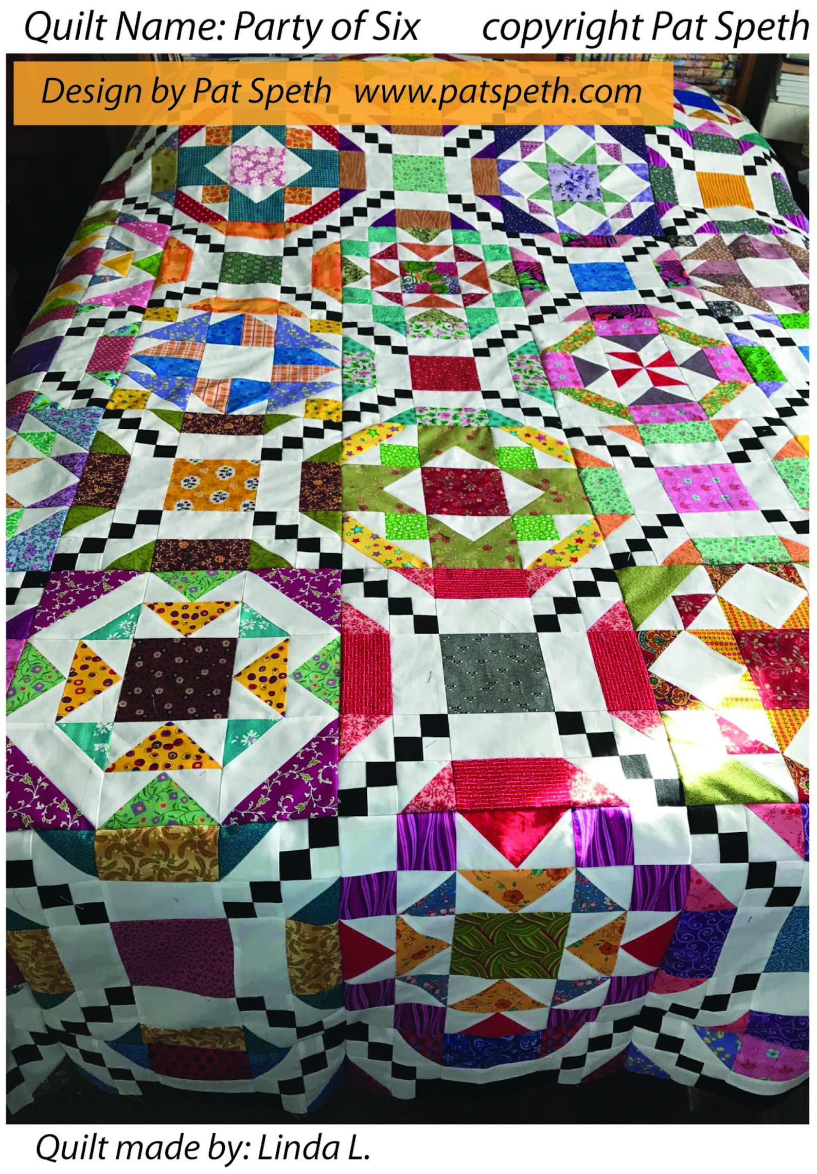 Party of Six Quilt Pattern PDF Download Nickel Quilt by Pat Speth - Etsy