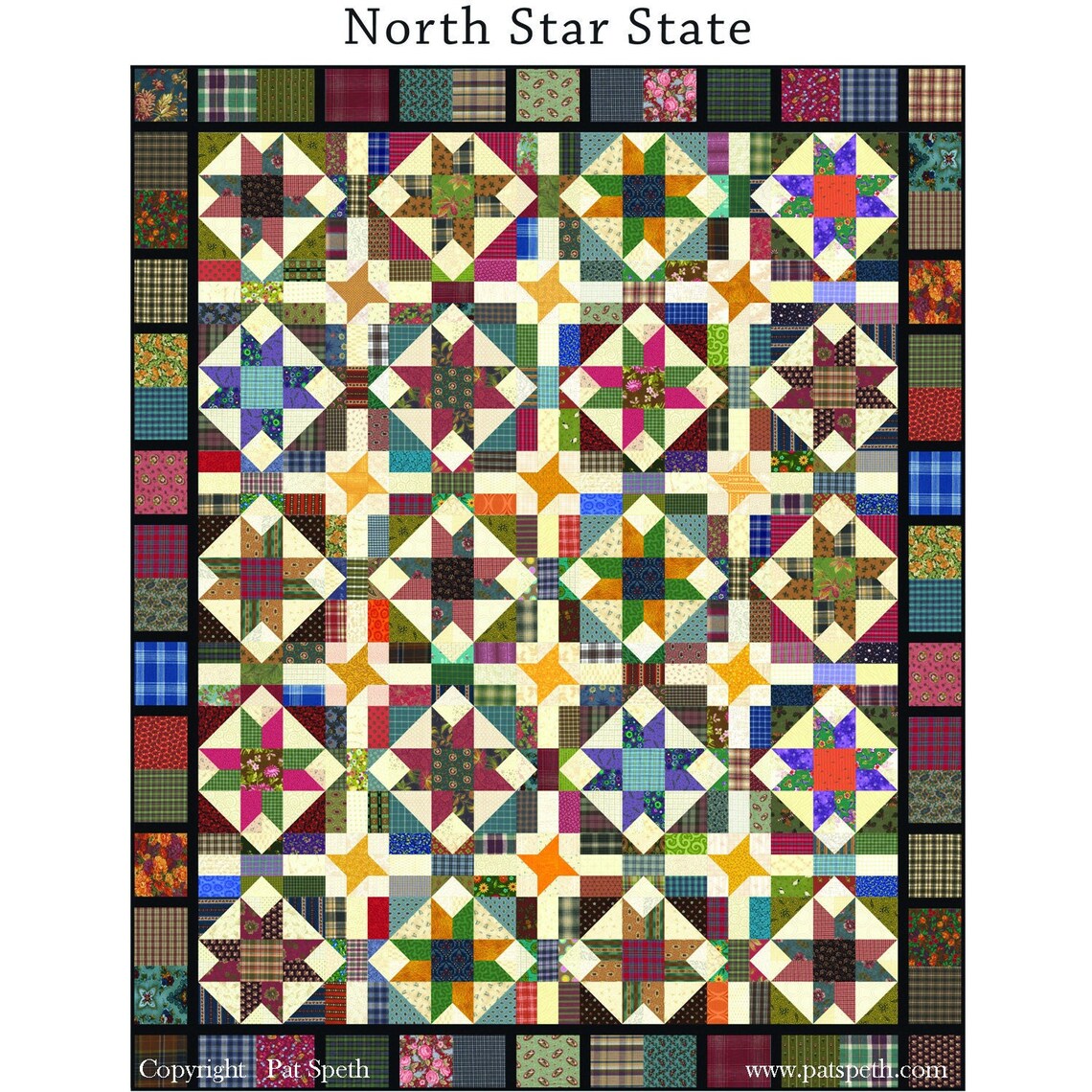 North Star State Quilt Pattern PDF Download Nickel Quilt by Pat Speth ...