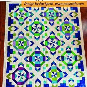 Somerville Quilt Pattern in 5 Sizes PDF Download Nickel Quilt by Pat ...