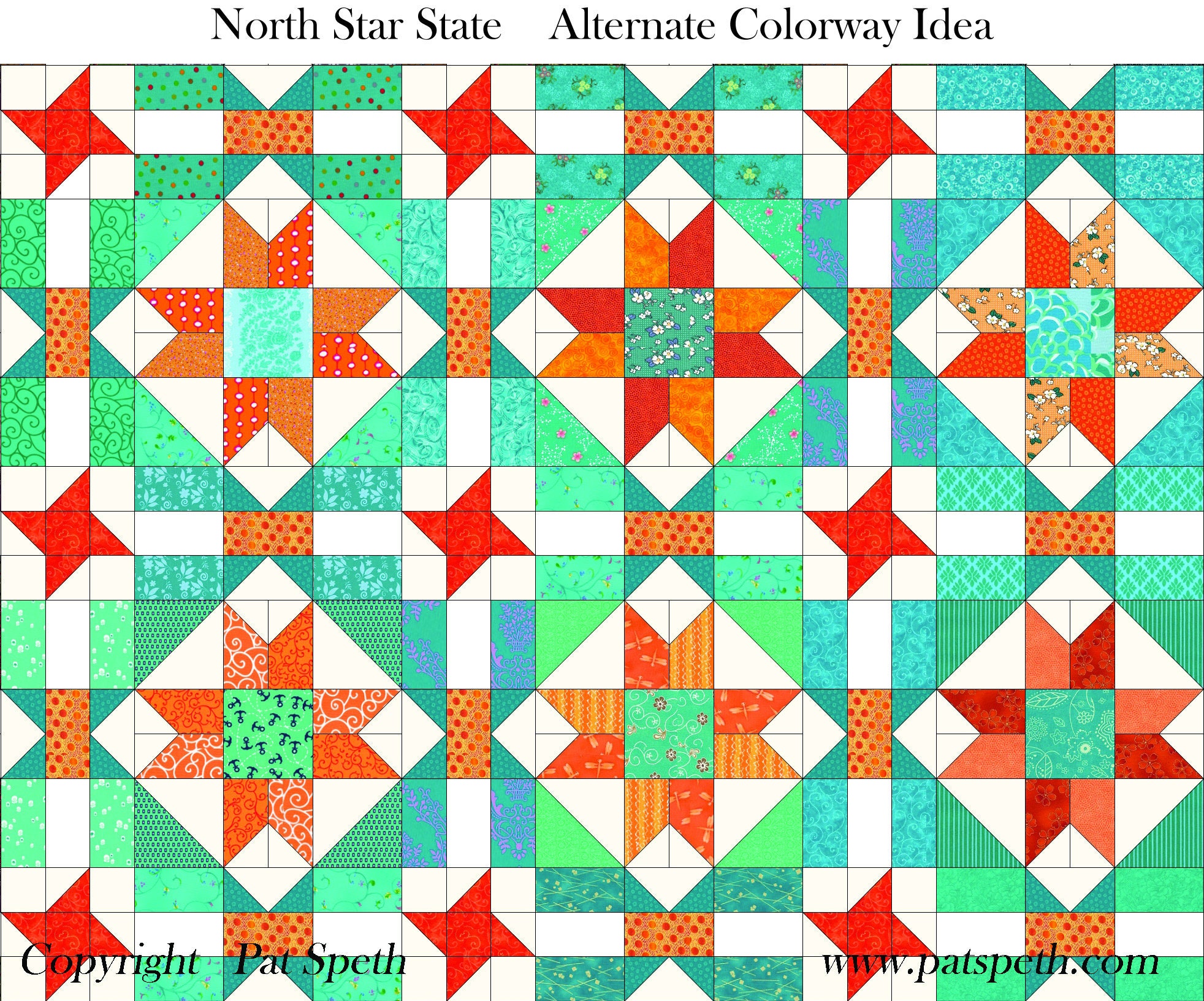 North Star State Quilt Pattern PDF Download Nickel Quilt by Pat Speth ...