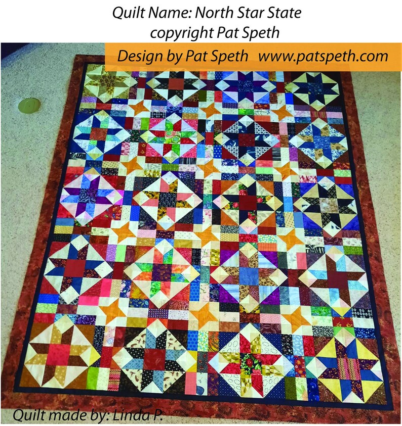 North Star State Quilt Pattern PDF Download Nickel Quilt by Pat Speth ...