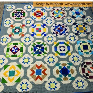 Garden Party Quilt Pattern in 5 Sizes PDF Download Nickel Quilt by Pat ...