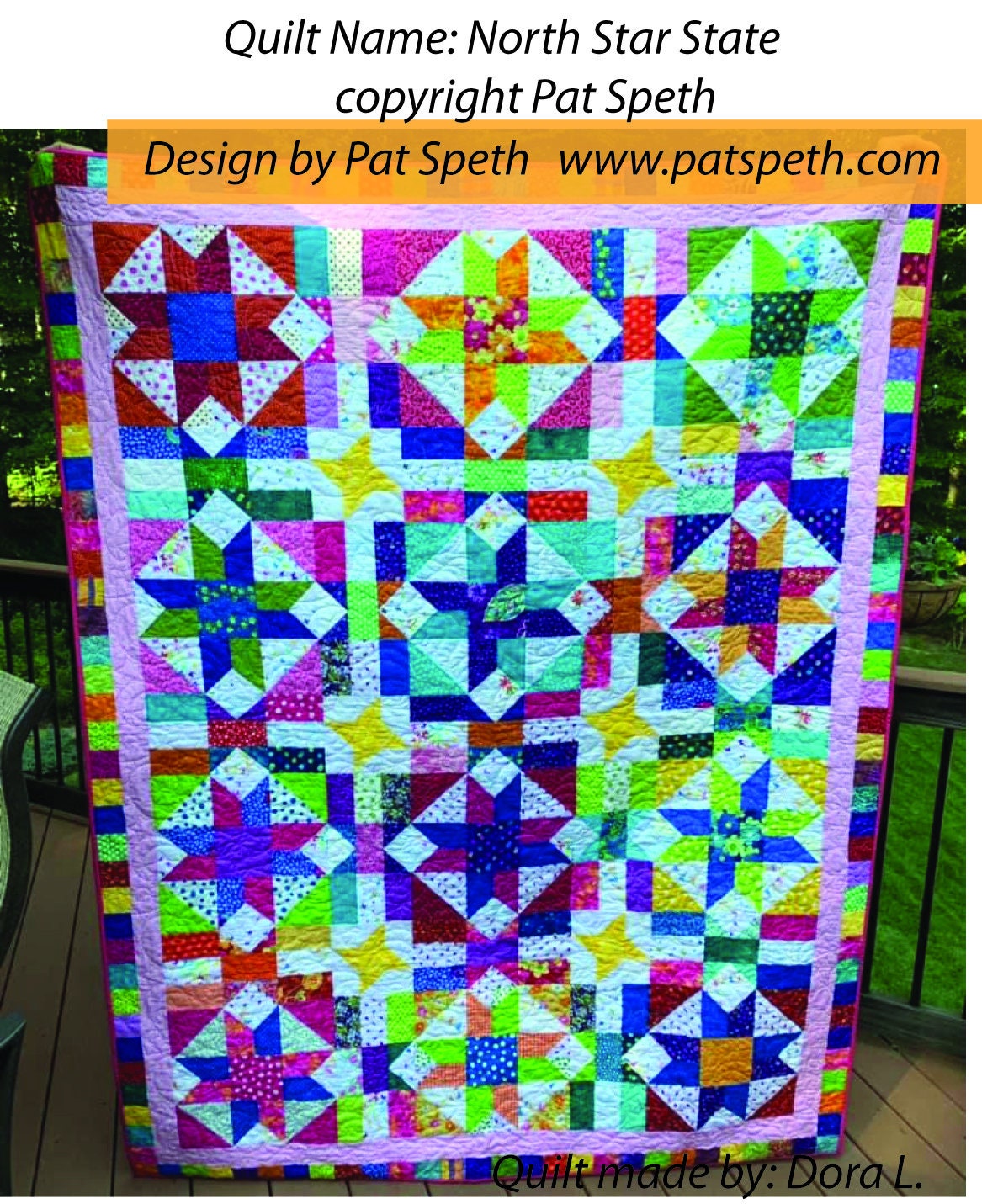North Star State Quilt Pattern PDF Download Nickel Quilt by Pat Speth ...