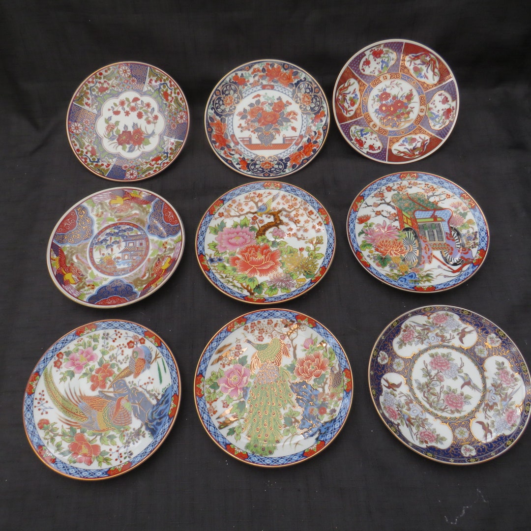 Vintage Eiwa Kinsei Japanese Porcelain Imari Decorative Small Plates - Etsy