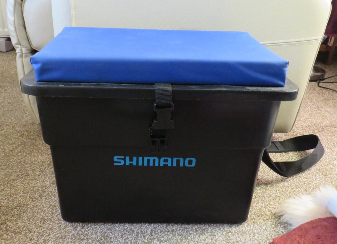 Shimano Fishing Tackle Box With Padded Seat - Etsy