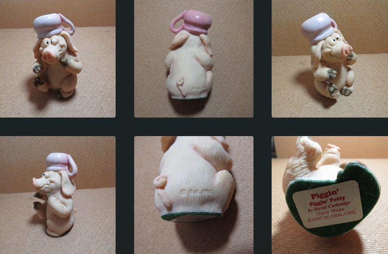 Vintage Piggins by David Corbridge Handmade Collectible Figurines - Etsy