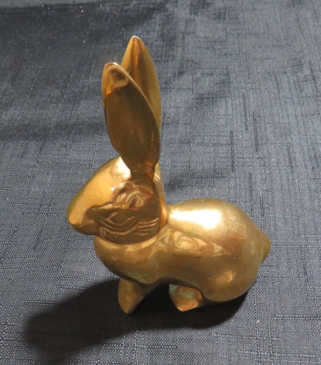 Vintage Brass Rabbit Figurine - Etsy
