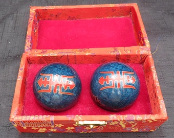 Vintage Baoding Balls, Cloisonné Chiming Balls, Chinese Medicine Balls ...