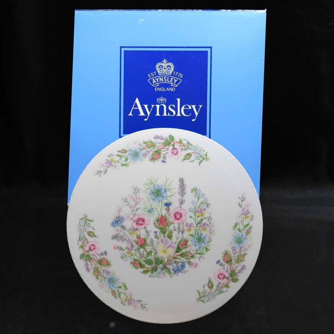 Aynsley Fine Bone China Wild Tudor Gateau / Cake / Serving Plate - Etsy