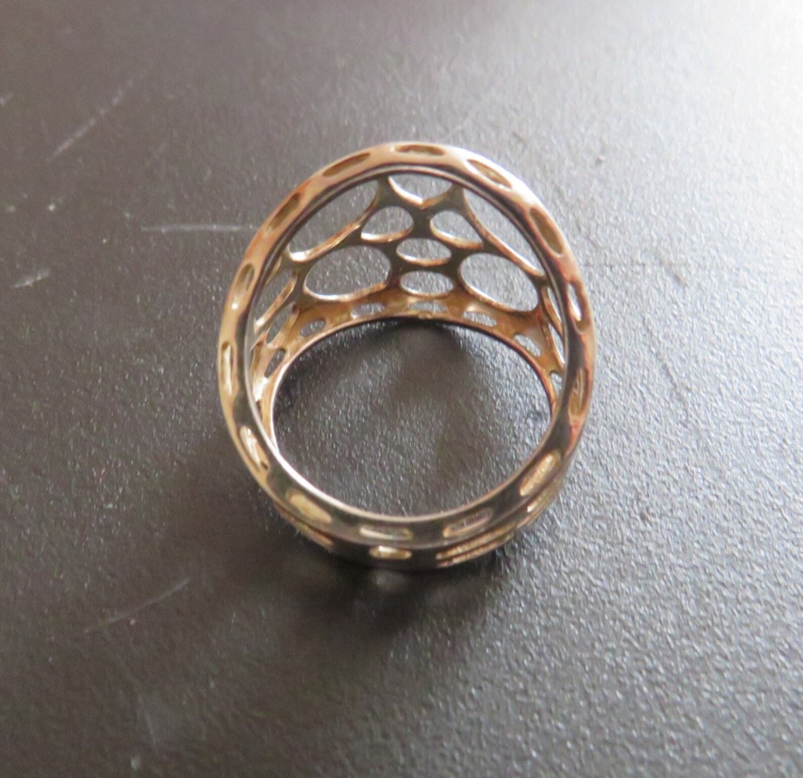 925 Sterling Silver Wide Holes Ring Size Q - Etsy