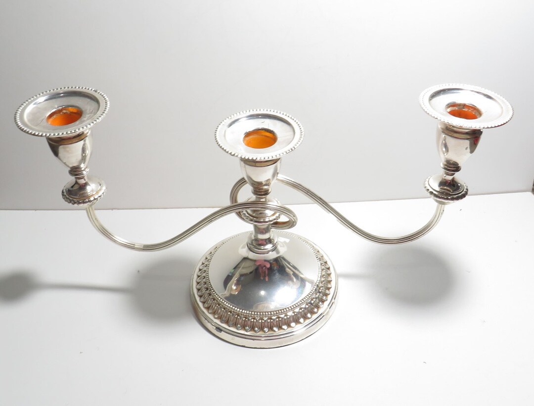 Vintage Viners of Sheffield Alpha Plate Candelabra - Etsy