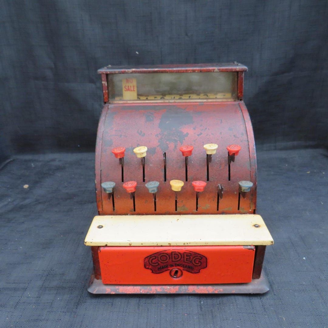 Vintage Codeg Metal Childs Toy Till Cash Register - Etsy