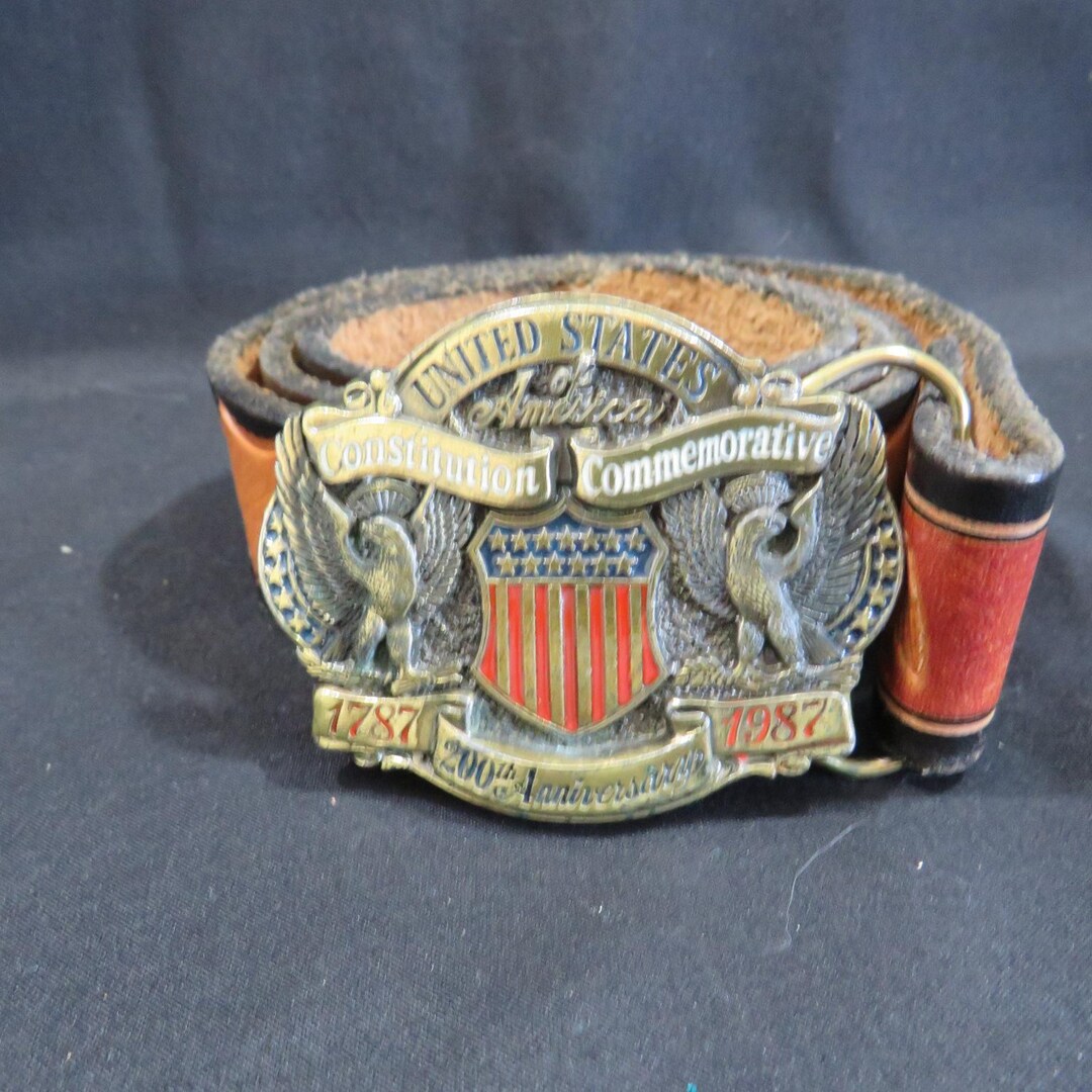 Vintage Limited Edition US Constitution Commemorative Belt Buckle With ...