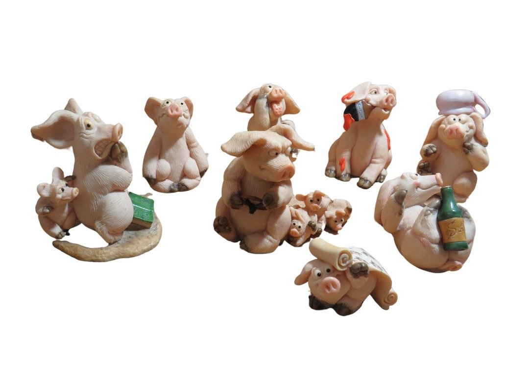 Vintage Piggins by David Corbridge Handmade Collectible Figurines - Etsy