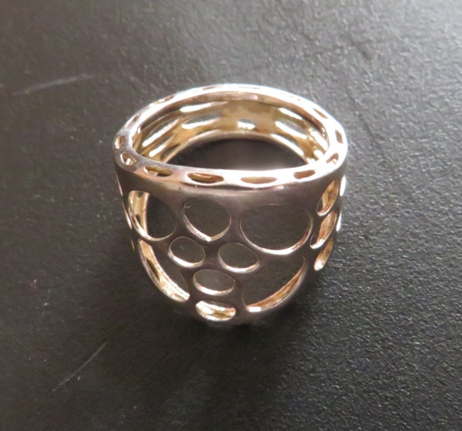 925 Sterling Silver Wide Holes Ring Size Q - Etsy