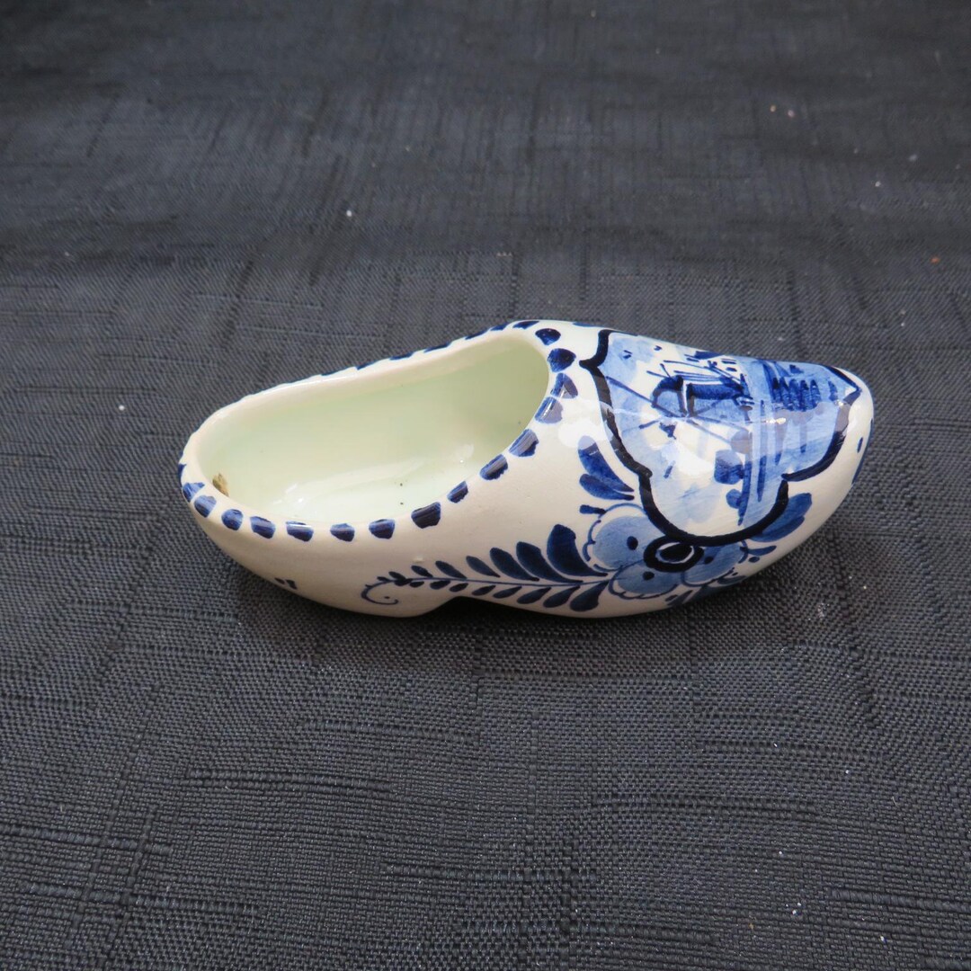 Vintage Delft Holland Painted Blue & White Shoe Ornamental - Etsy