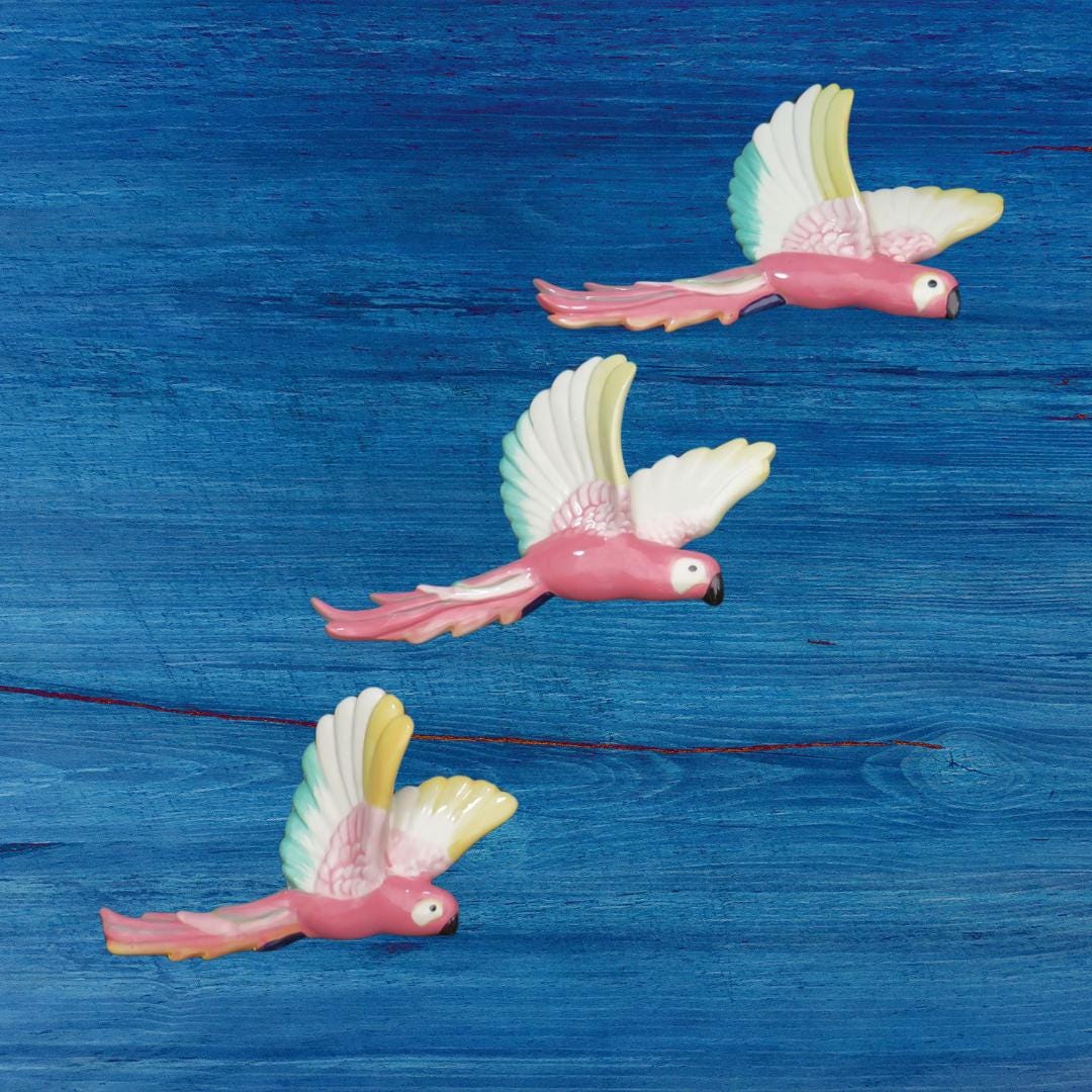 Ceramic Flying Birds Wall Decor Set of 3 - Etsy
