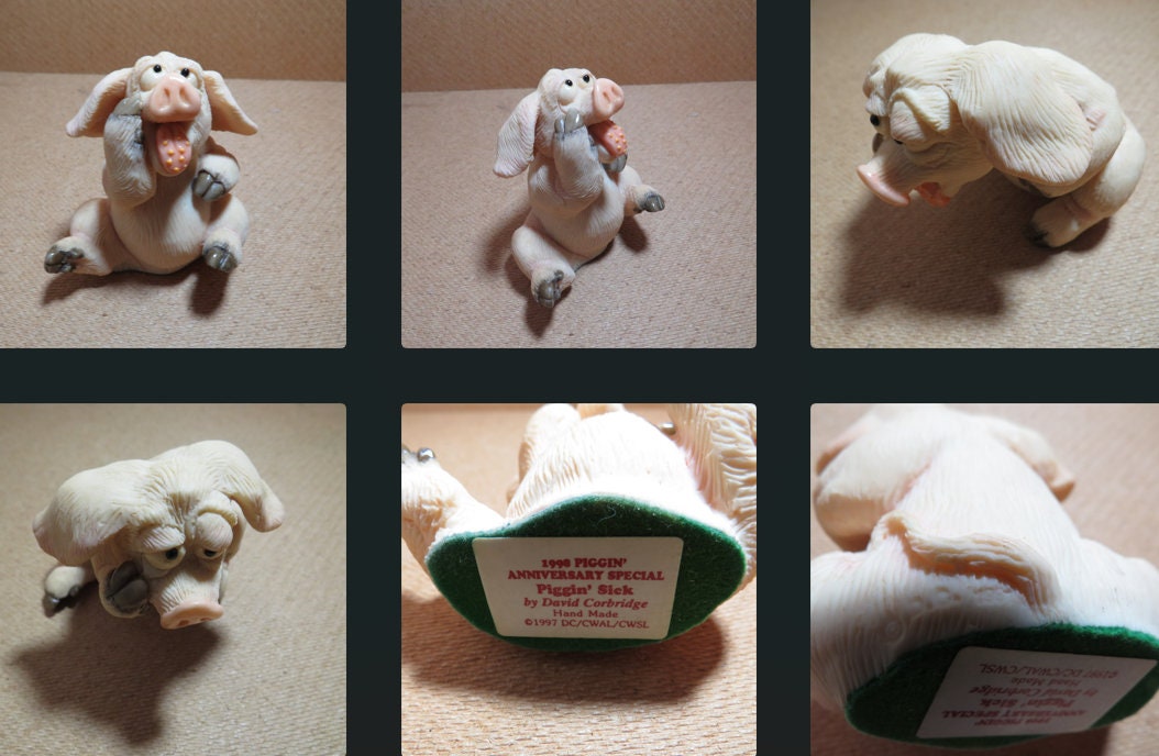 Vintage Piggins by David Corbridge Handmade Collectible Figurines - Etsy