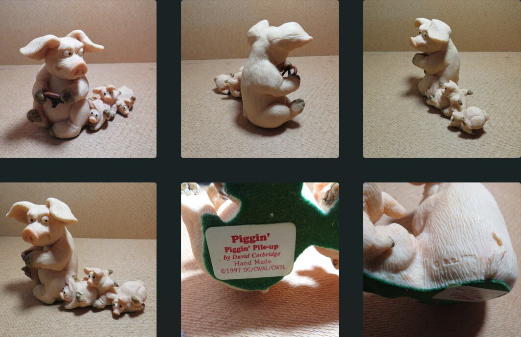 Vintage Piggins by David Corbridge Handmade Collectible Figurines - Etsy