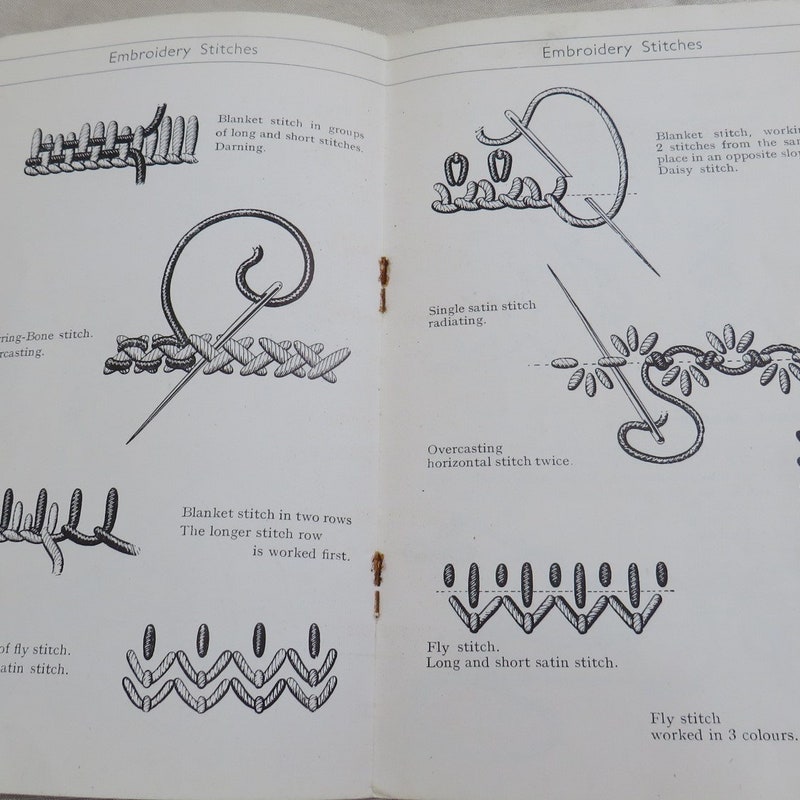 Embroidery Stitch Book - Etsy