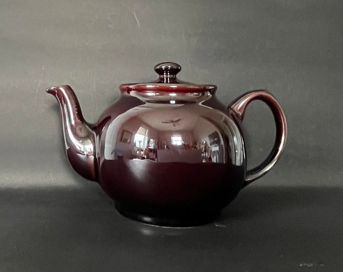 Vintage Large PSI Teapot Made in England With Dark Brown Mirror Glaze ...